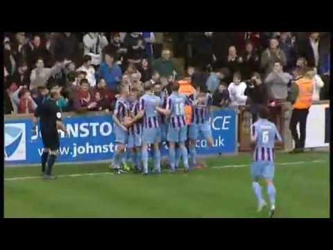 Paul Hayes' goal for Scunthorpe against Bury - April 2014