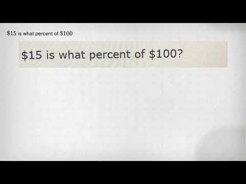 15 is what percent of 100