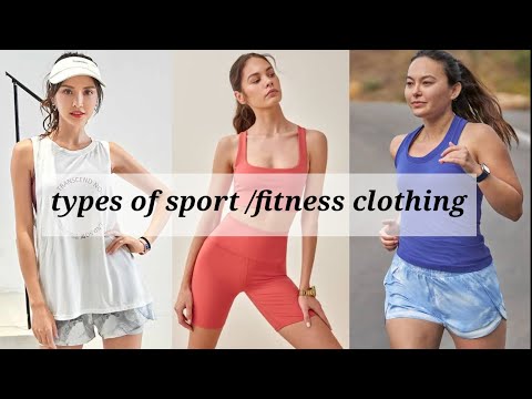 Types of sports /fitness clothing with name | women's sportswear | trendy girl neha
