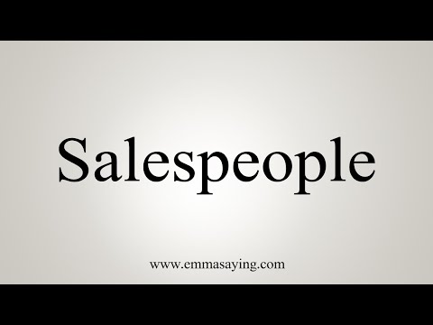 How To Say Salespeople