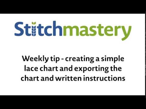 Simple lace and written instructions - Stitchmastery weekly tip