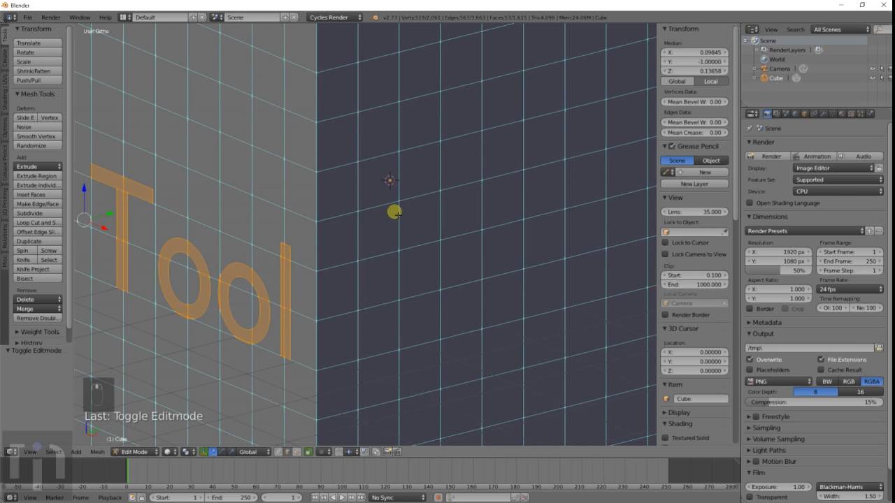 Blender Tutorial #018 : Knife Tool
