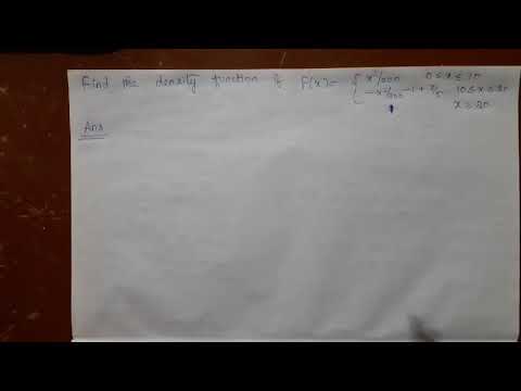 Deriving the pdf from cdf