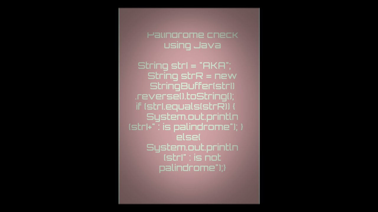 Checking a String Palindrome or not using VBScript and Java | #Shorts