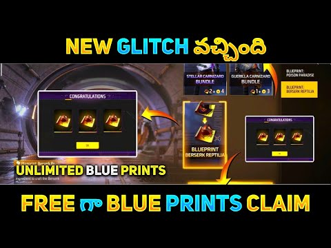 New Glitch | Free Blue Prints In Telugu | Free Fire Free BluePrint Glitch In Telugu | FF BluePrint