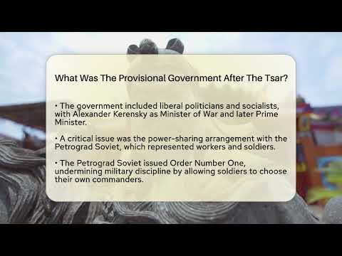 What Was The Provisional Government After The Tsar? - Military History HQ