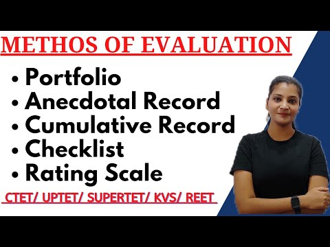 Tools of Assessment /Evaluation Checklist, Rating Scale, Anecdotal record, cumulative record #ctet