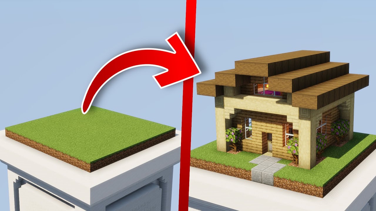 Self Building Minecraft House - Animation