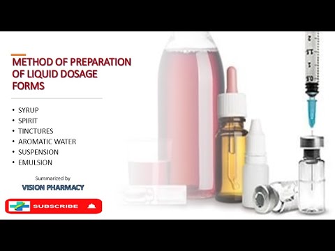 Summary of Methods of Preparation of Liquid Dosage Forms .
