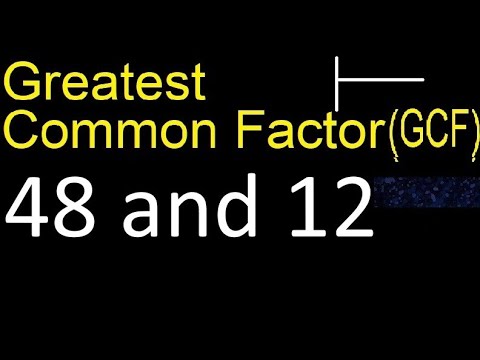 GCF 48 and 12 . greatest common factor . GCF(48 , 12) , How to Find GCF