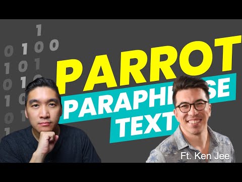 How to paraphrase text in Python using the PARROT library (Ft. @KenJee_ds)