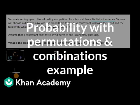 Probability with permutations & combinations example: taste testing ...