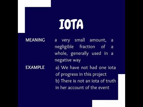 IOTA | Word-Meaning | Daily English Vocabulary