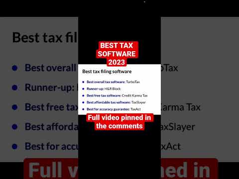BEST TAX SOFTWARE for 2023 to file your 2022 TAX RETURNS
