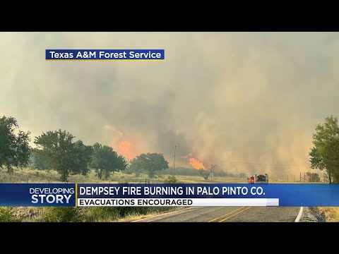 Evacuations encouraged in Palo Pinto County amid fire
