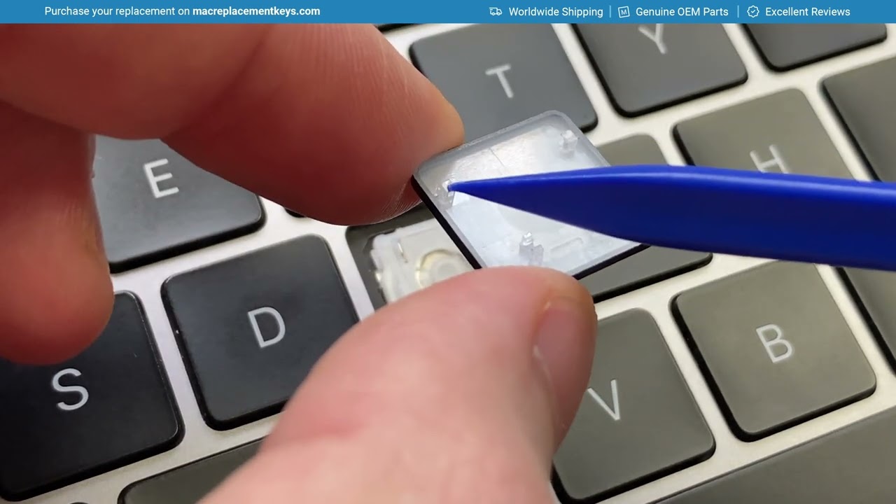 How to replace the alphanumeric keycaps on a MacBook Pro A2141, A2251, A2289 and A2338 Intel & M1