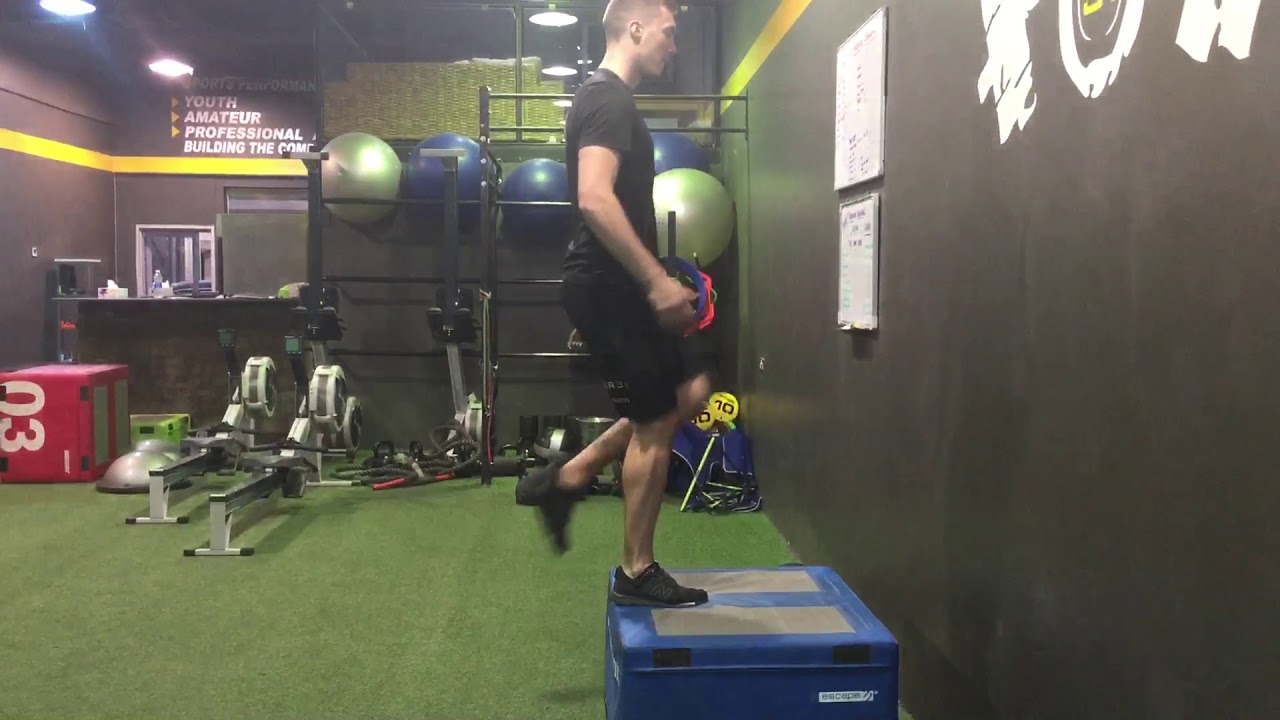Empower Yourself Exercise. Reverse Lunge to Explosive Step Up.
