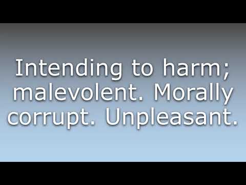 What does Evil mean?
