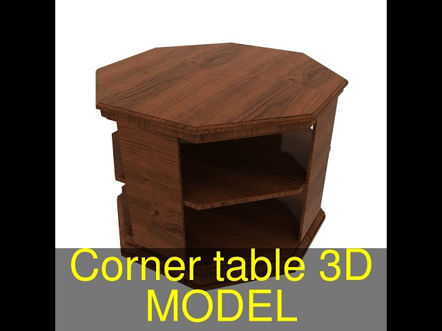 Corner table 3D Model - FlatPyramid