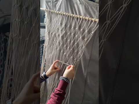 Making a macrame toy hammock #macramemakers #smallbusinessuk #homedecor #nurserydecor #storageideas