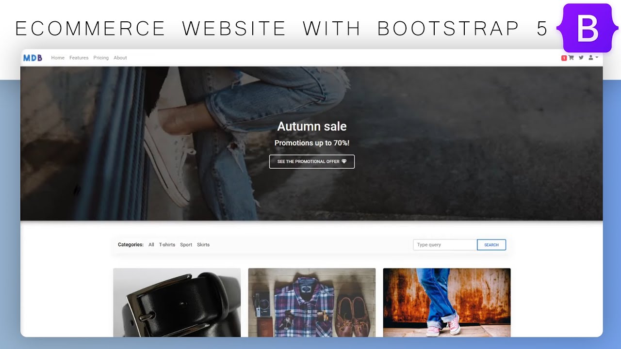Create Ecommerce Listing Website With Bootstrap 5 | MDB 5 Tutorial