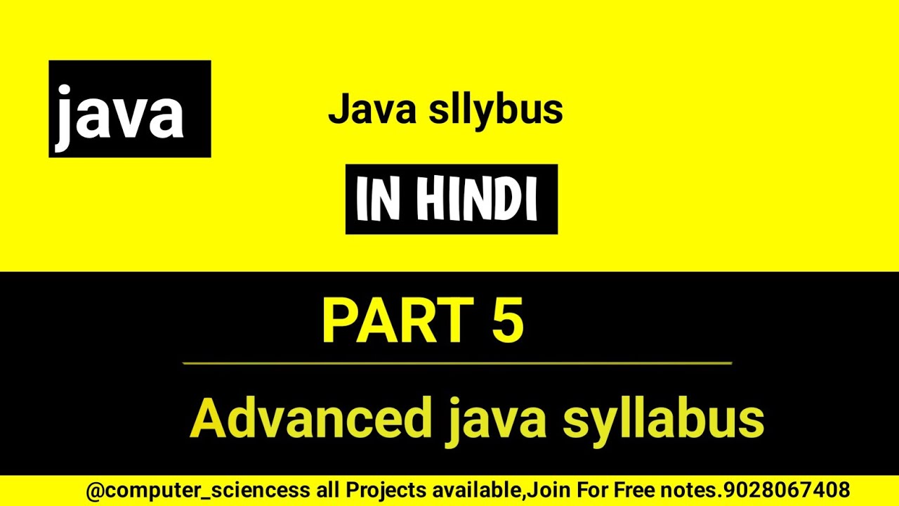 Advanced  java syllabus |Advanced java project  sllybus | notes java