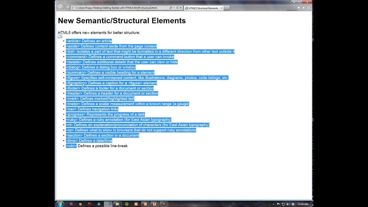 Getting Started with HTML5