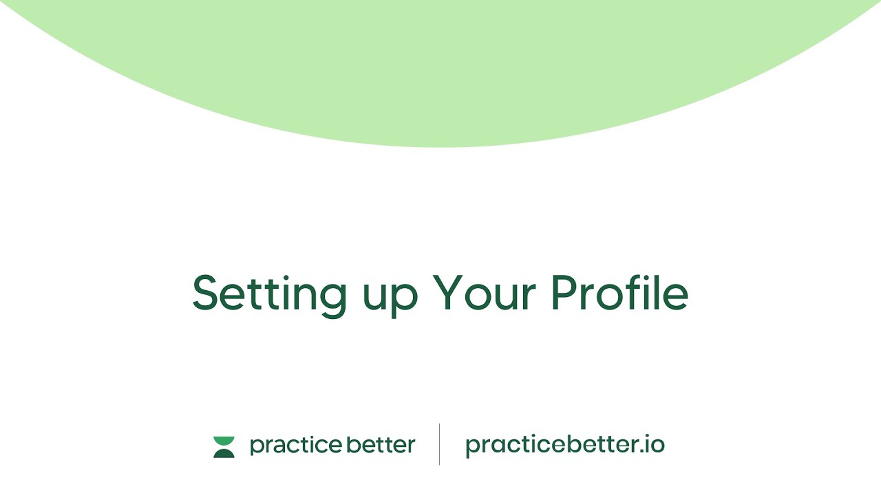 Setting Up Your Profile