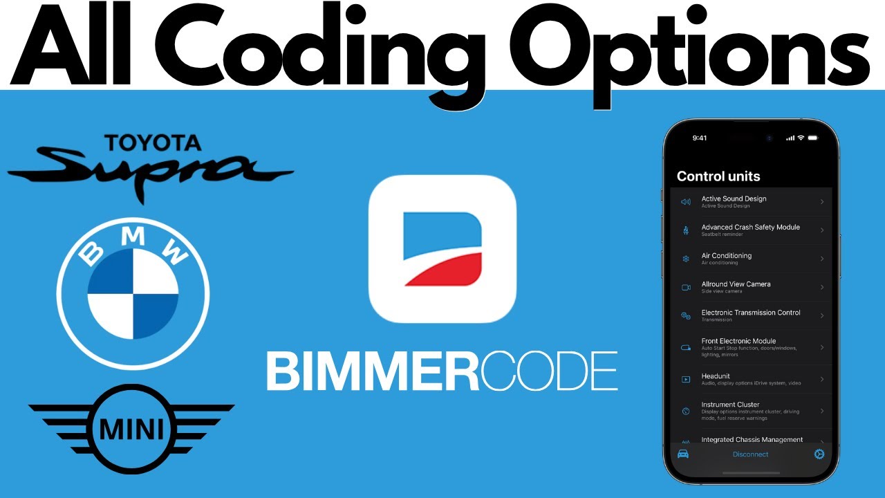 ALL BimmerCode Options for Your BMW, MINI, Supra & Compatible OBD Adapters