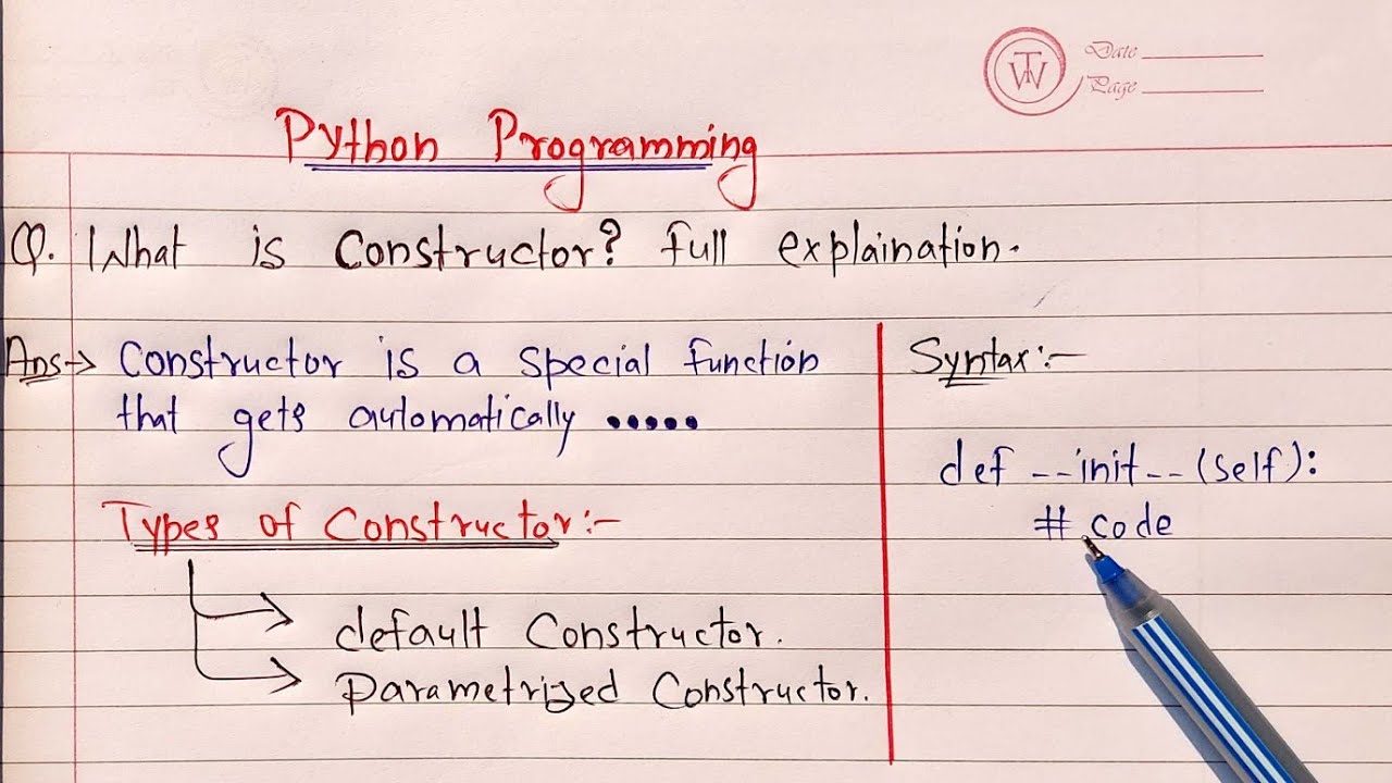 Python Constructor | Learn Coding