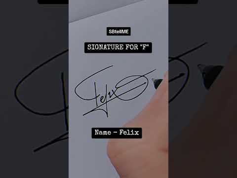 Signature for F | Felix | SBtellME Calligraphy and Handwriting #shorts