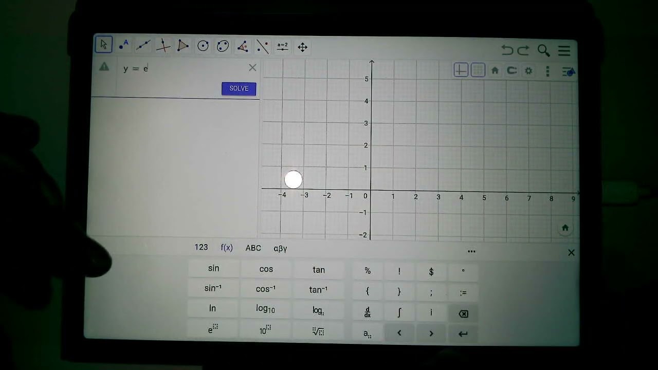 20.Geogebra-Sketching exponential graph (-a)