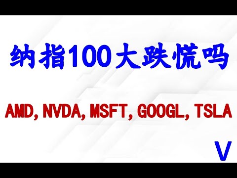 美股纳指100继续大跌不要恐慌;个股分析:AMD,NVDA,MSFT,GOOGL,TSLA