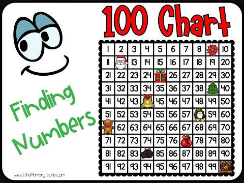 Hundred Chart Missing Numbers - Christmas