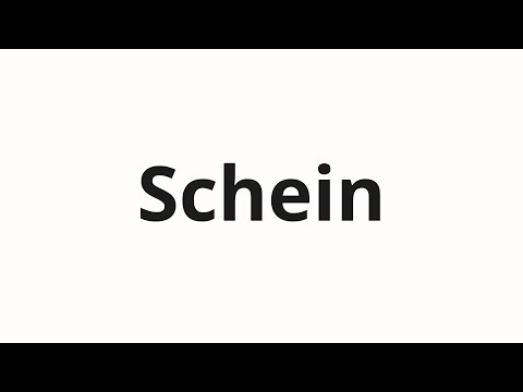 How to pronounce Schein