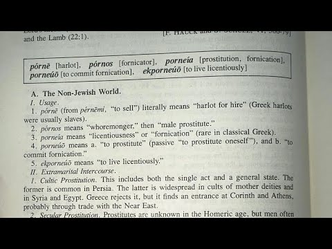 THE MEANING OF FORNICATION IN THE BIBLE