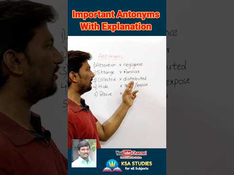Important Antonyms with explanation #shorts #youtubeshorts
