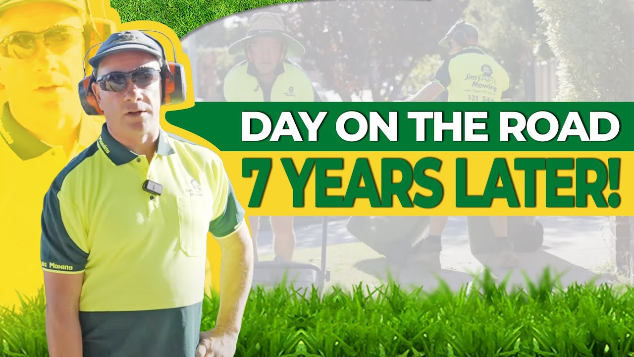Day in the life of a Jim's Mowing Franchisee, Matt Thorp - 7 Years Later! 14 jobs in a day!