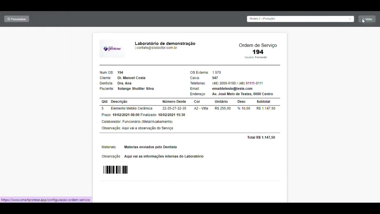 Como personalizar Ordem de Serviço e Fatura?