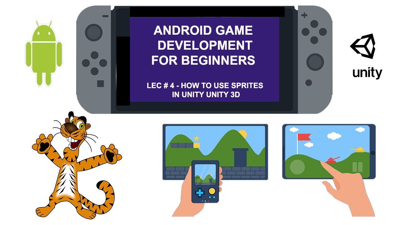 How to Use or Add Sprites in Unity Unity 3D - 04 -  Android Game Development in Unity 3d Tutorial