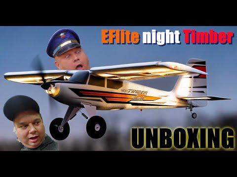 EFlite Night Timber X Evolution 1.2m BNF RC plane UNBOXING