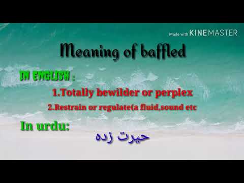 Baffled meaning in urdu and english||