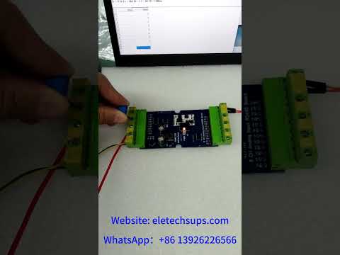 AMAIE08 DC 12V 24V 8 Channels RS485 4-20MA Current Collector Module Product testing