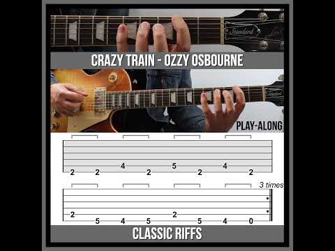 Crazy Train (TAB) - Classic Guitar Riffs - Ozzy Osbourne