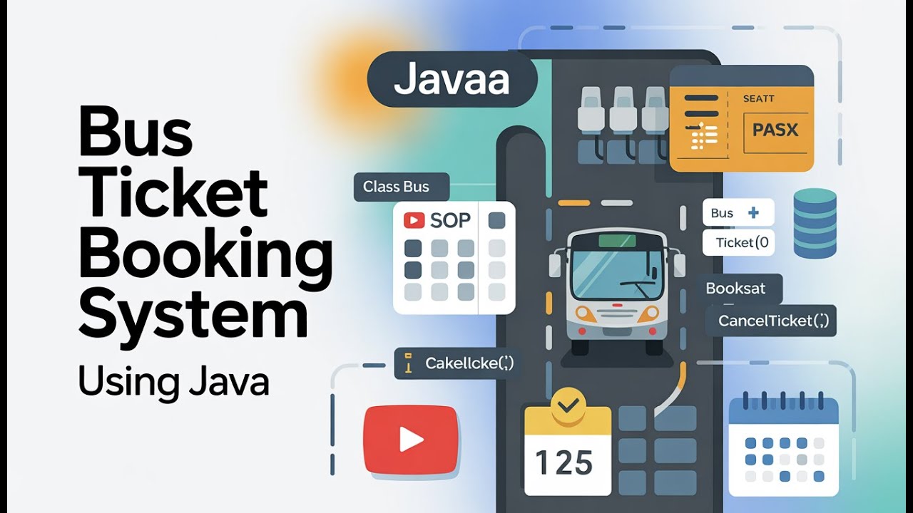 🚌 Bus Ticket Booking System – Java (mini project using java Oop concept(Menu Driven System)). #java