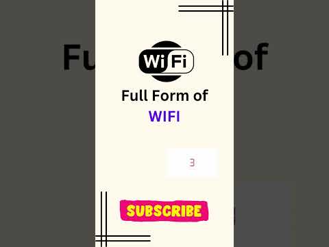 Full form of WIFI || WIFI ka full form || Wireless Fidelity