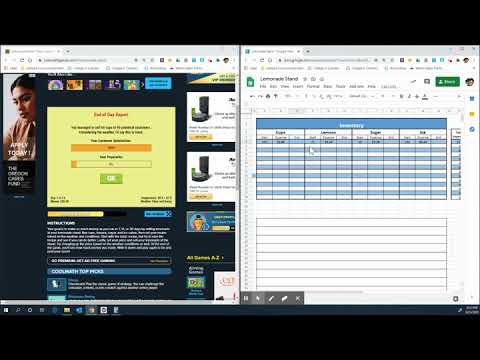 Cool Math Games - Lemonade Stand Assignment Instructions
