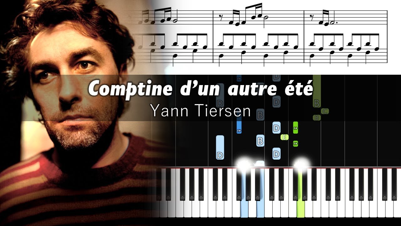 Yann Tiersen - Comptine d'un Autre été: L'Après-Midi - Piano Tutorial with Sheet Music