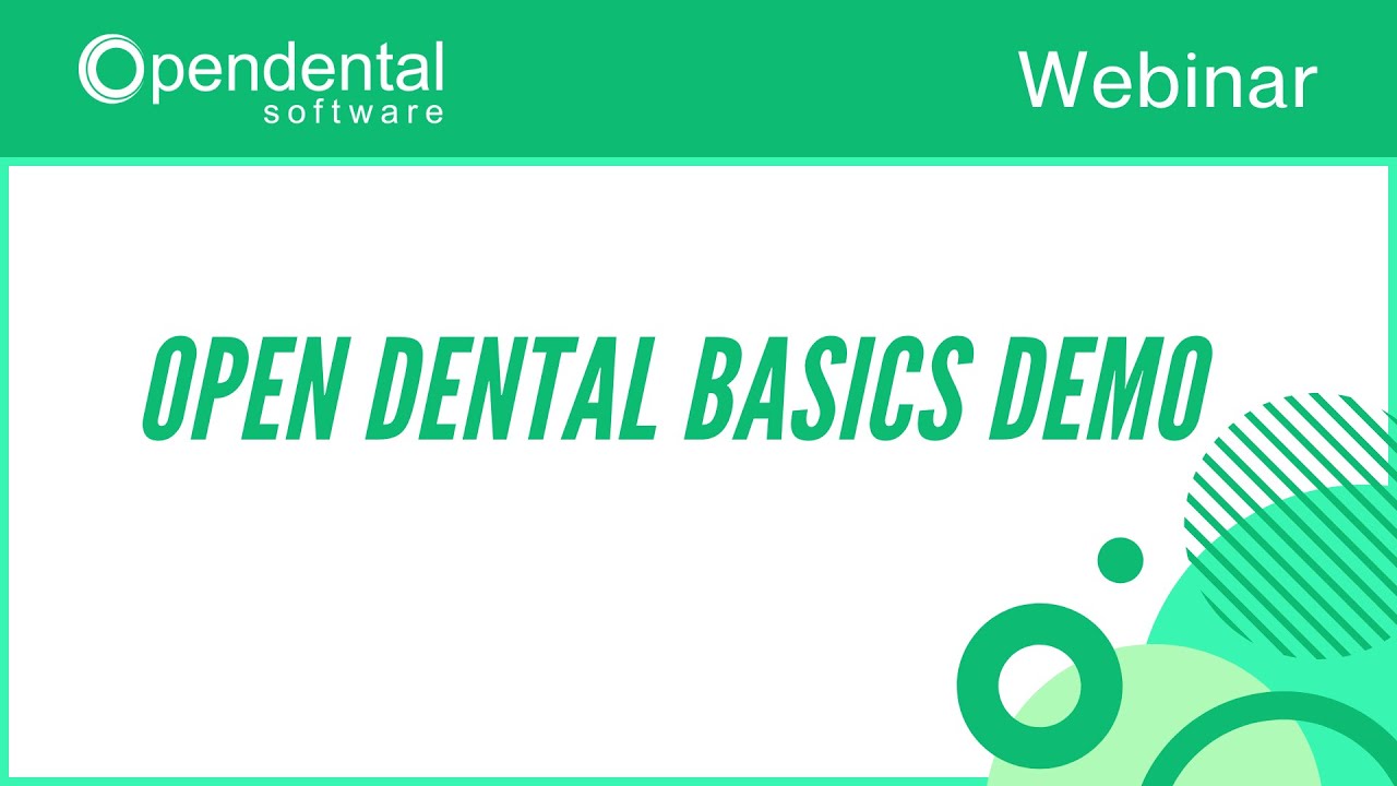 Open Dental Basics Demo