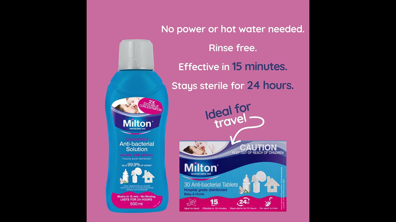 Milton antibacterial Solution and tablets